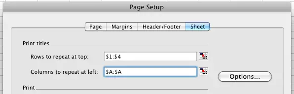 Print Header Rows At The Top Of Every Page In Excel 2011 For Mac Learn 